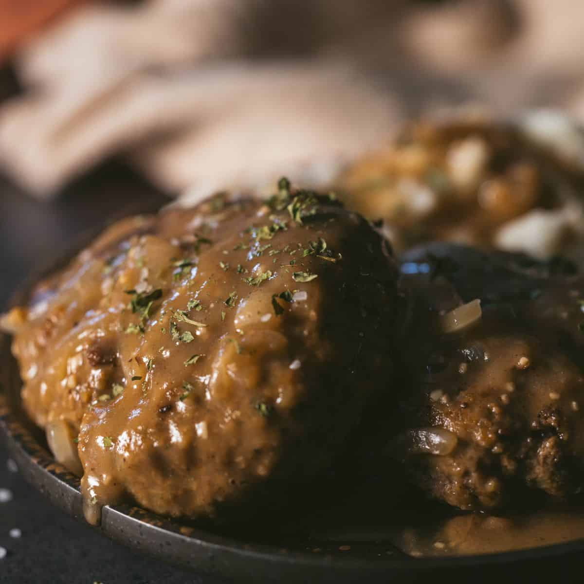Venison Salisbury Steak With Onion Gravy | The Rustic Elk